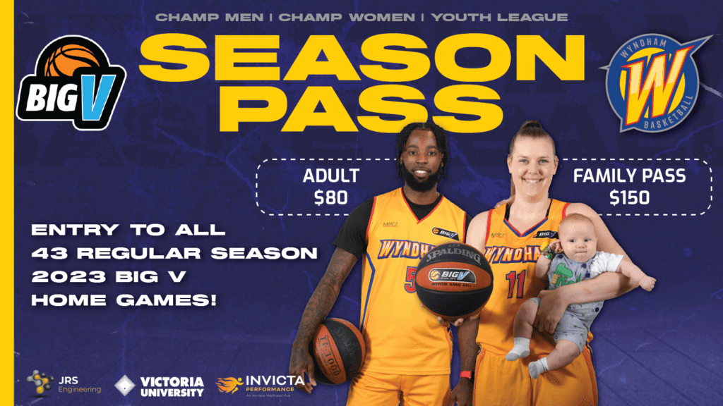 2023 Big V Home Game Season Passes - Wyndham Basketball